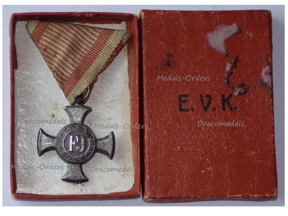 Austria Hungary WWI Iron Cross Merit Zimbler Boxed pmo04863 1916 ...