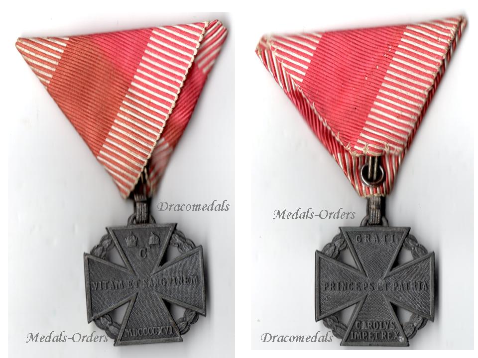 Austria Hungary WWI Kaiser Karl's Cross Troops 1917 Maker MKT Clover ...