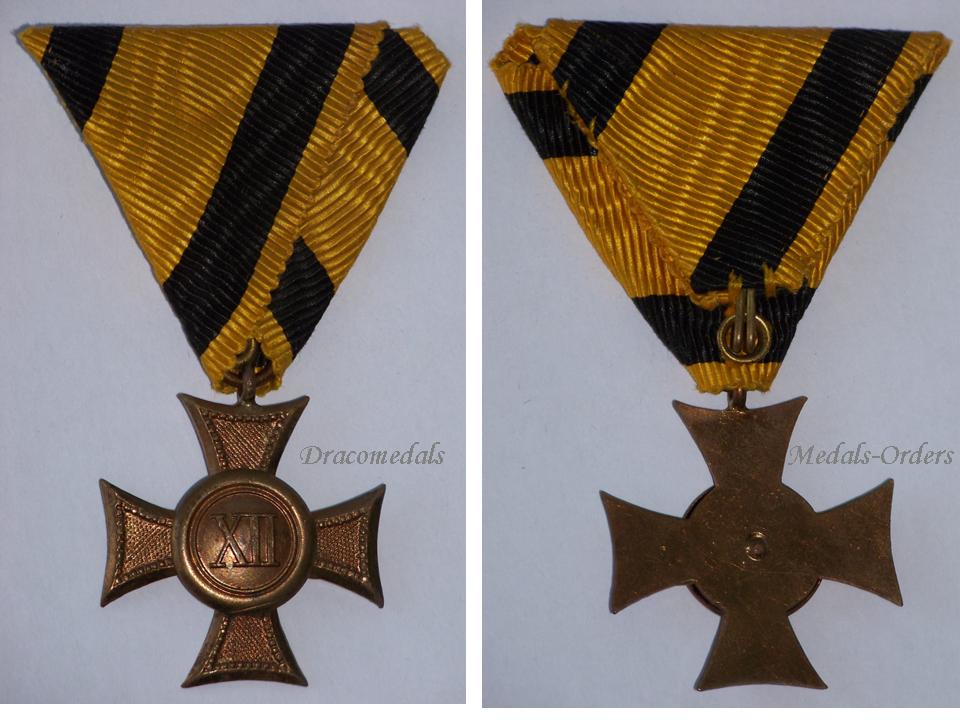 Austria Hungary WWI Cross Military Long Service 12 XII years 2nd Class ...