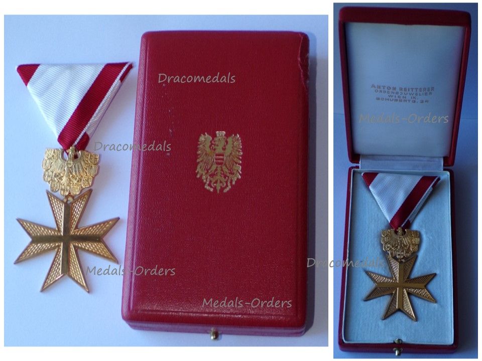 Austria Order Decoration Honor Honour Services Austrian Republic Gold ...