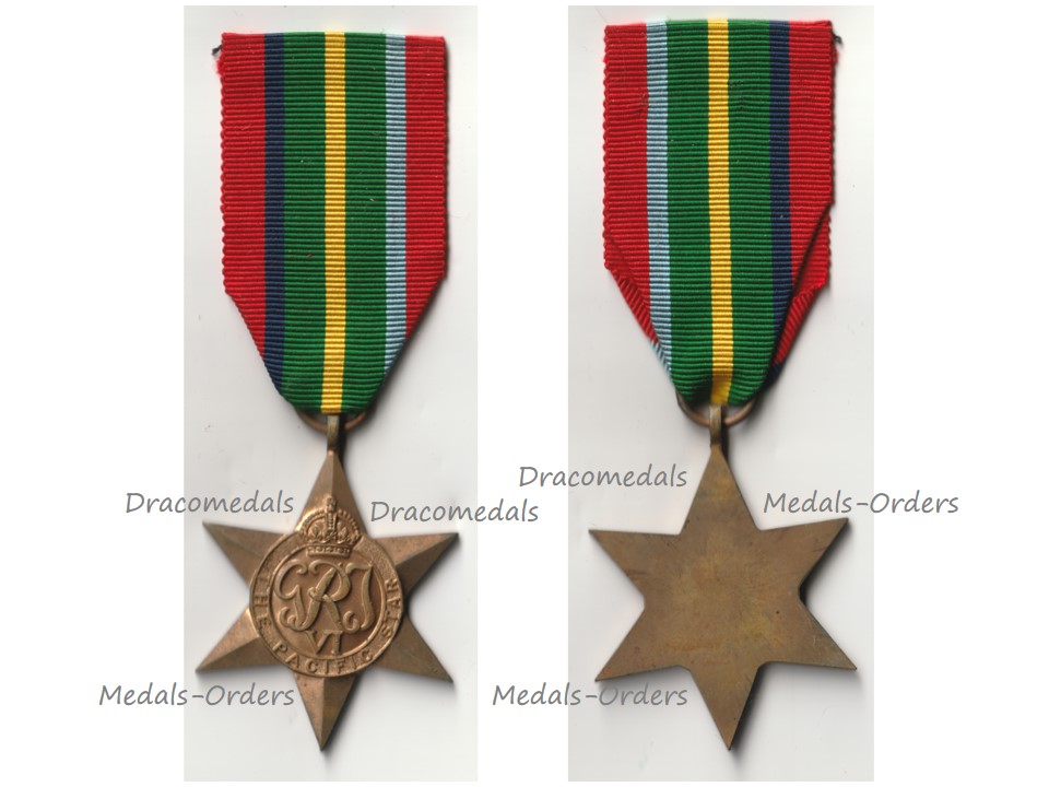 Pacific Star Britain WWII Medal 1939 1945 pmo00301 Military British WW2 ...