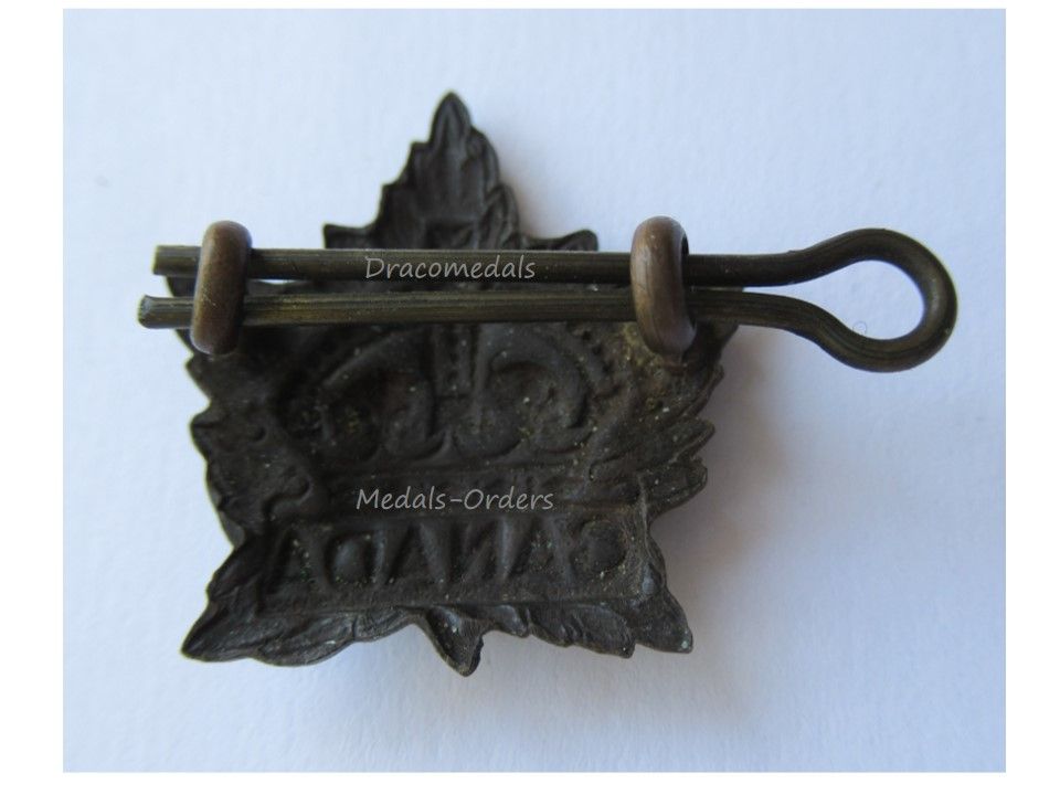 canada wwI collar badge military crown maple leaf Canadian ...