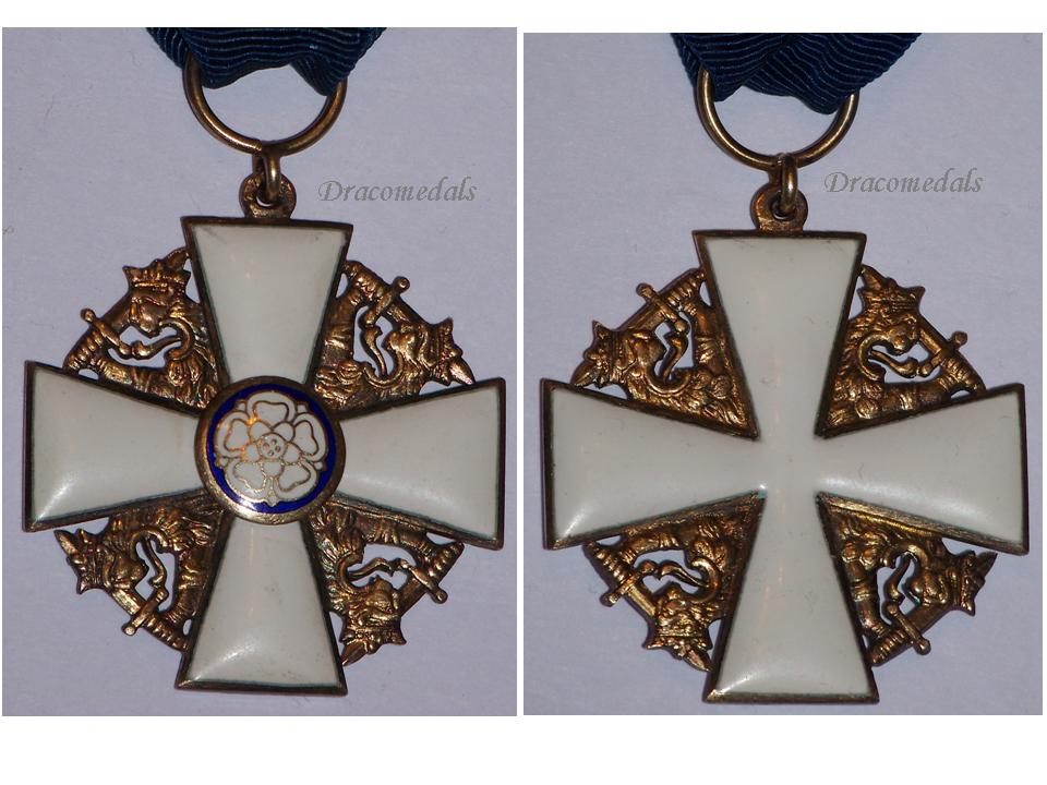 Finland WWII Order White Rose Officer Officers Cross Military Medal ...
