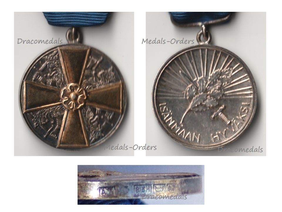 Finland WWII Order White Rose Silver Medal Merit 1st Class Boxed Gold ...