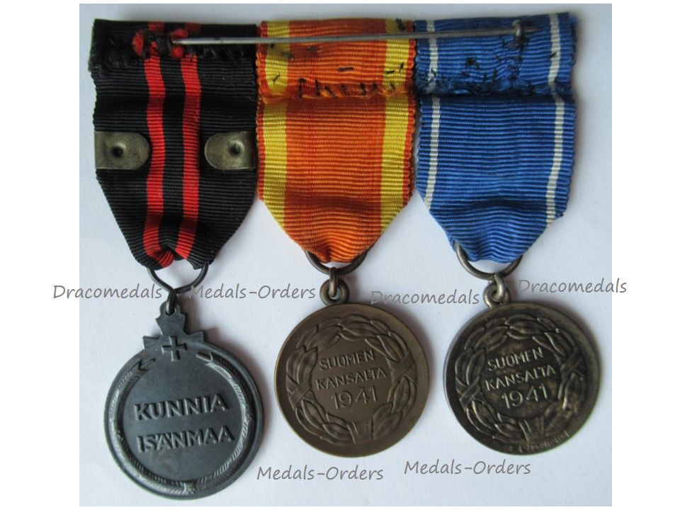 Finland WWII 3 Medals Set Order Cross Liberty Bronze Silver Military ...