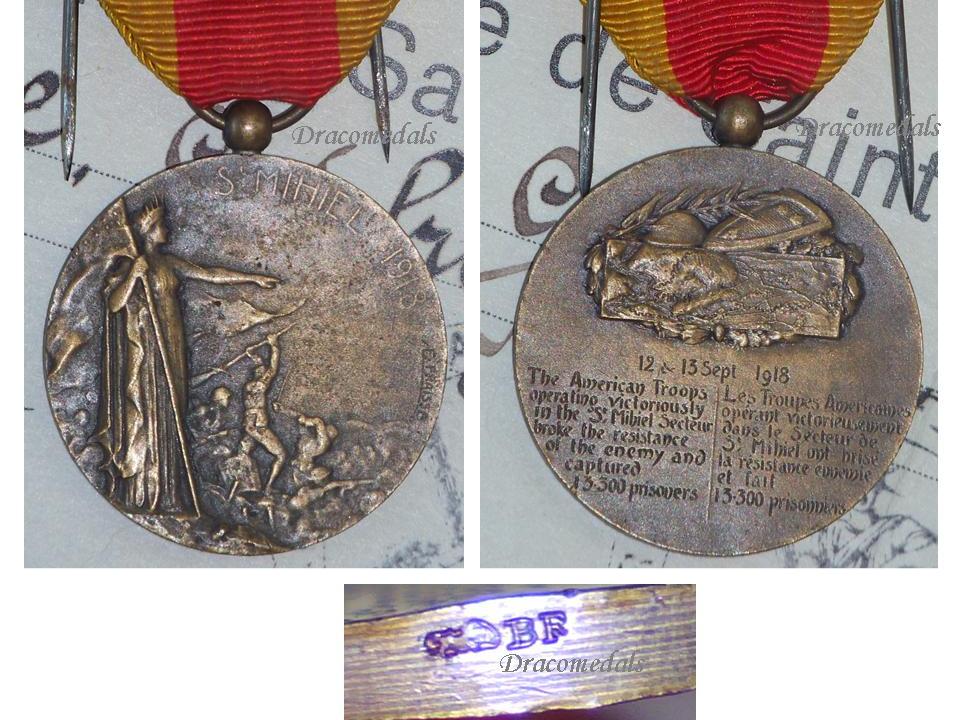 France WWI Saint St Mihiel Medal diploma Captain 150th Infantry ...