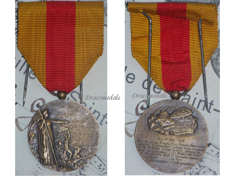 France WWI Saint St Mihiel Medal diploma Captain 150th Infantry ...