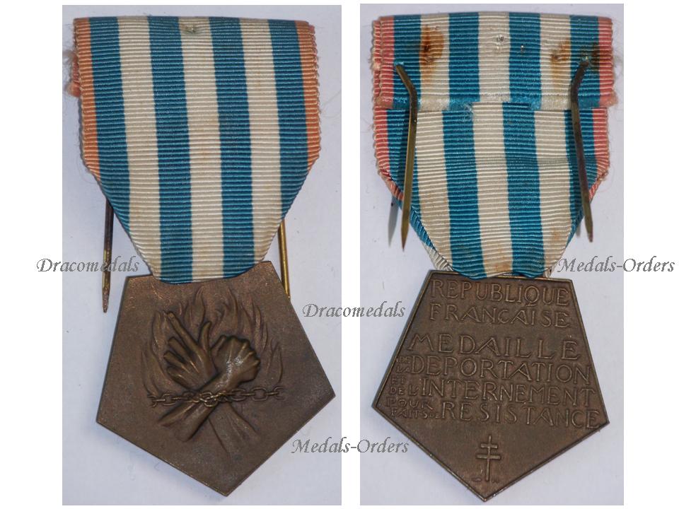 France WWII Resistance Medal Deportees Internees Boxed Petipez ...