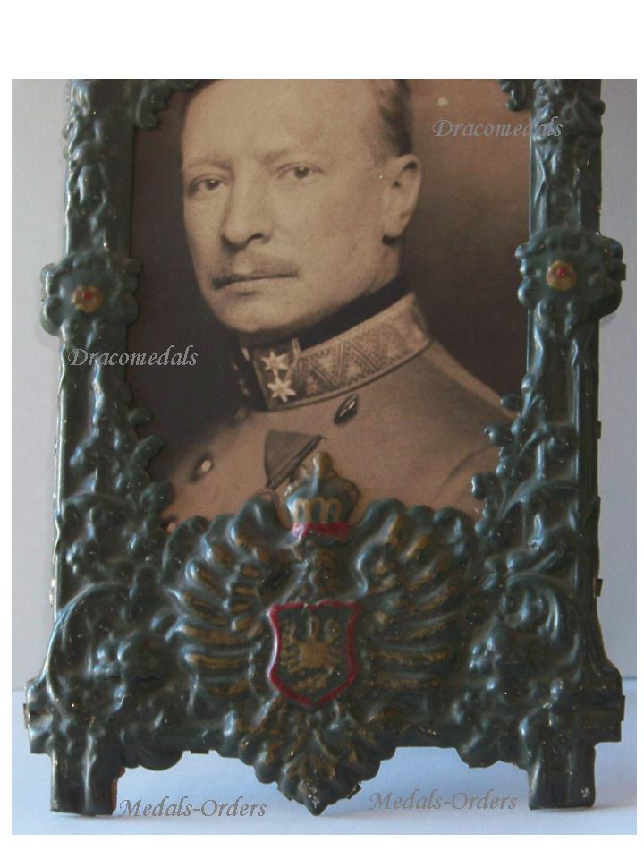 Germany WWI Patriotic Frame Imperial Eagle Bavaria Iron Cross Photo ...