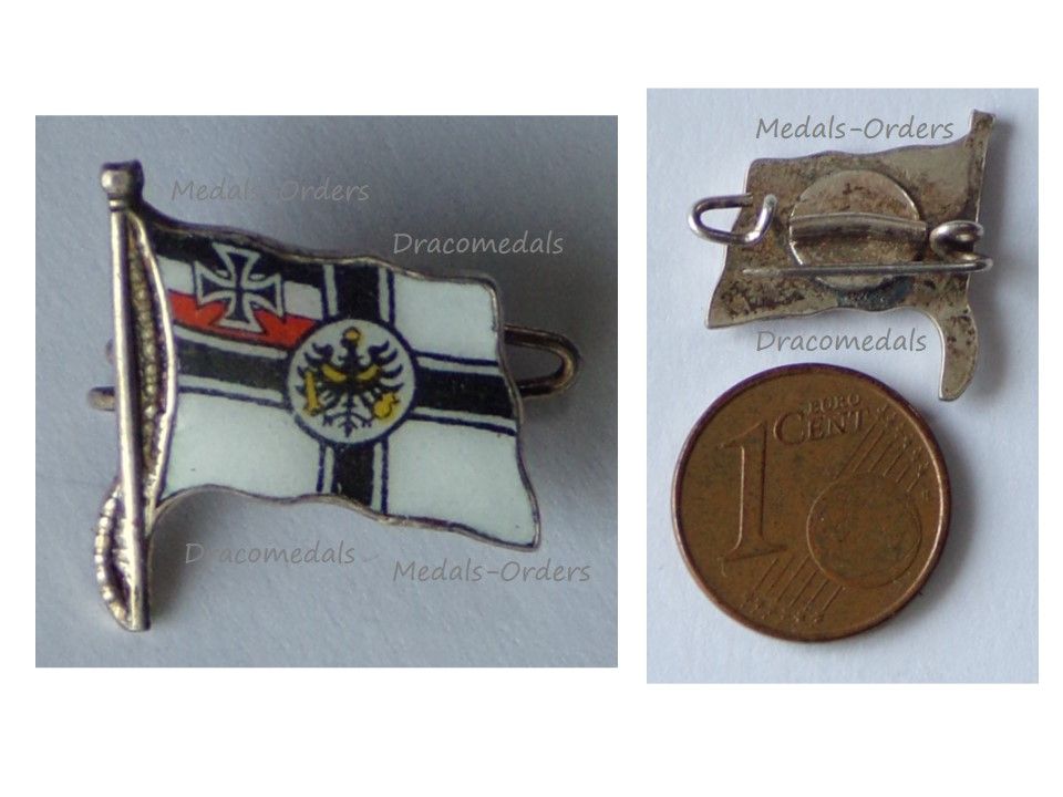 Germany WWI cap badge German Imperial Navy Flag pmo02976 Kaiserliche ...