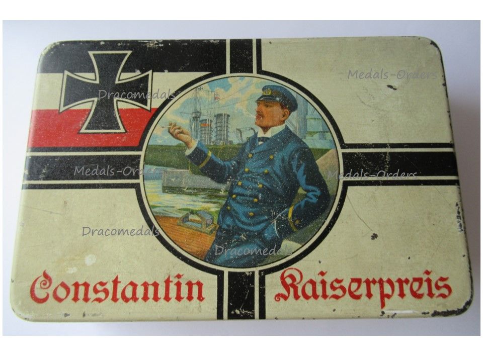 Germany WWI Constantin Kaiserpreis N.55 100 Cigarette Box Ensign ...