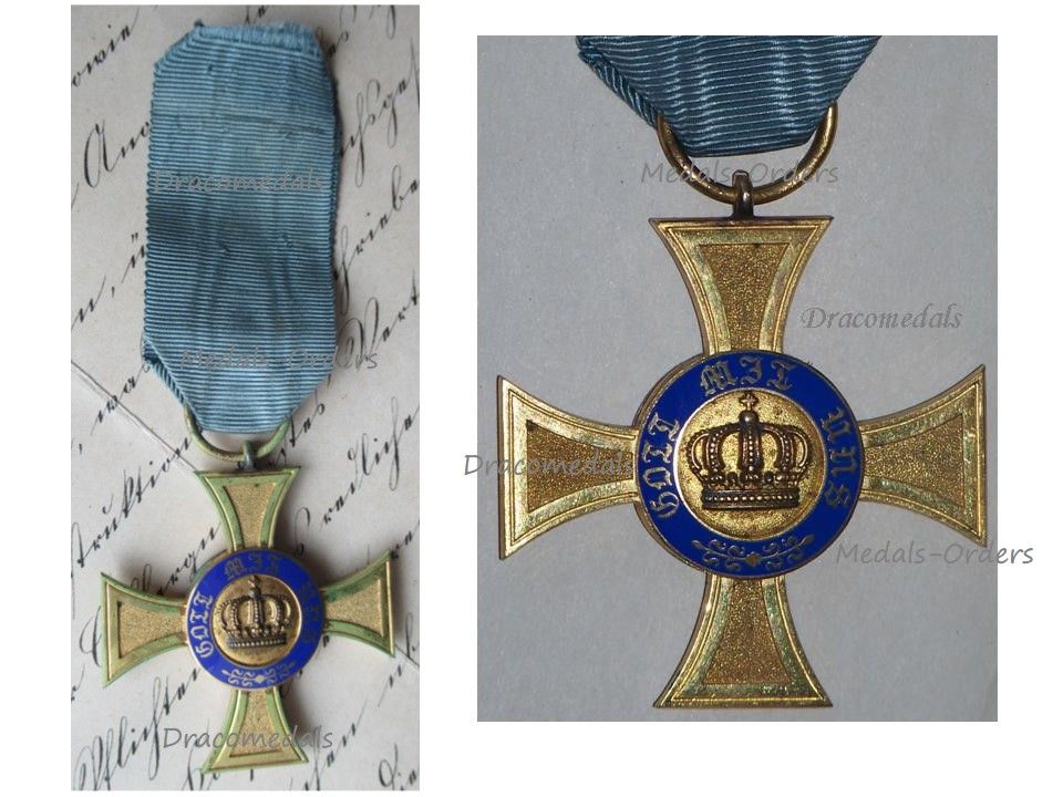 Germany WWI Prussia Royal Order Crown Cross 4th Class 1869 1916 Diploma ...