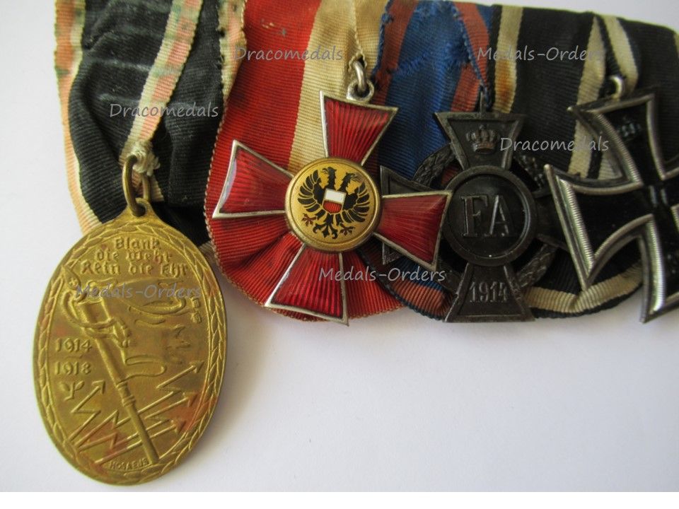 Germany WWI WW1 Set Iron Hanseatic Lubeck Oldenburg Merit Cross EK2 FA2 ...