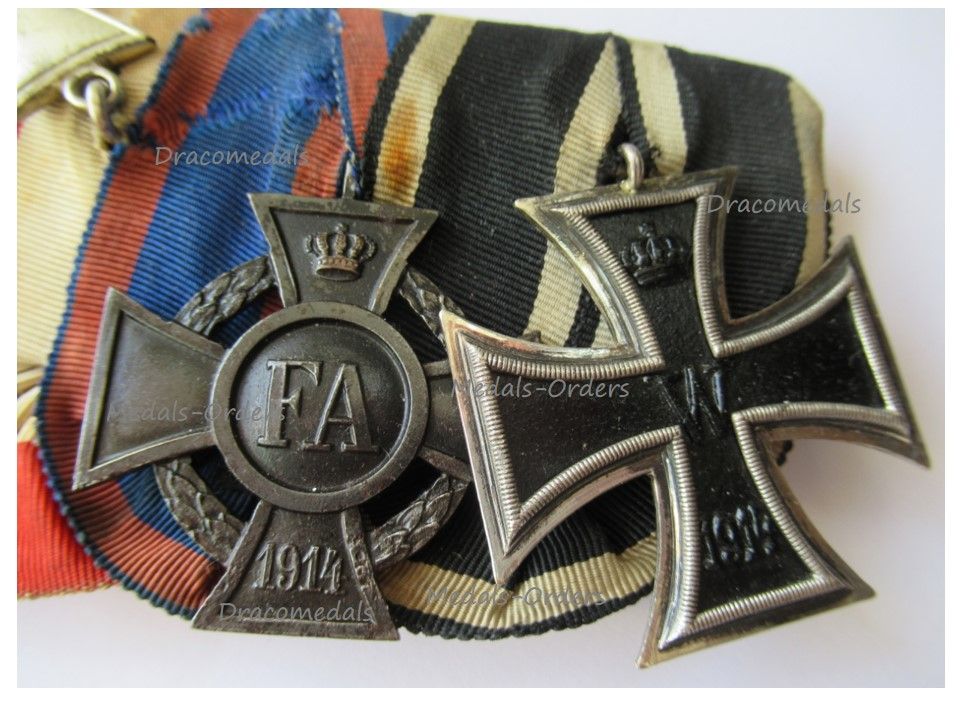 Germany WWI WW1 Set Iron Hanseatic Lubeck Oldenburg Merit Cross EK2 FA2 ...