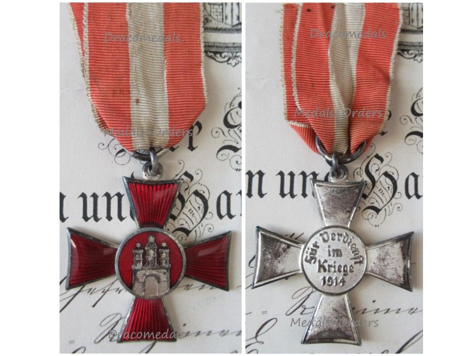 Germany WWI Hanseatic Hamburg Iron Cross KO imperial Mint set EK1 EK2 ...