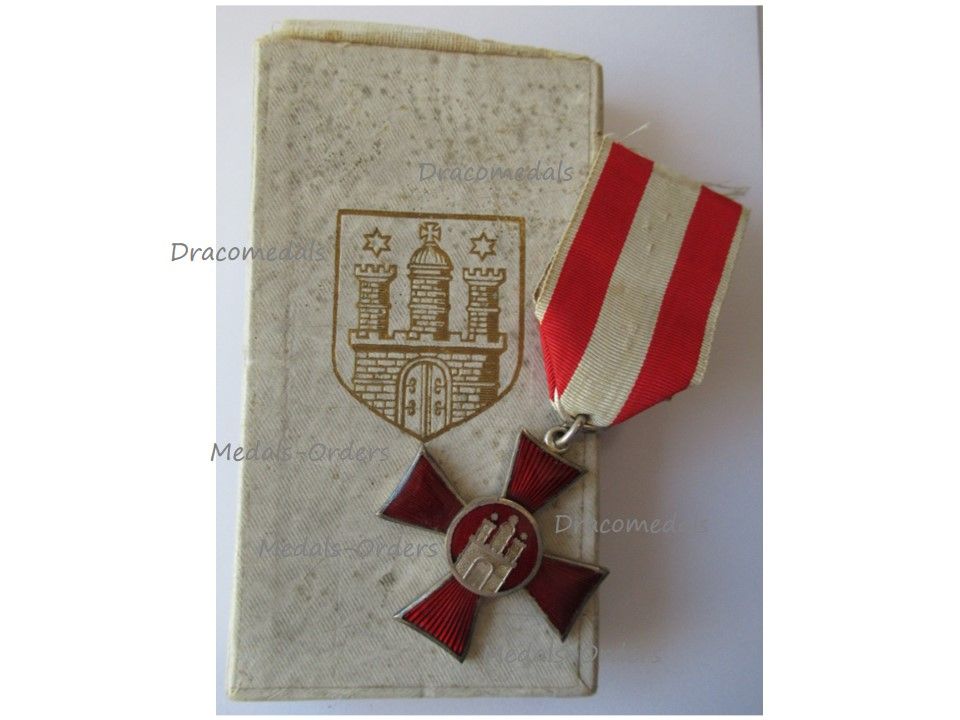 Germany WWI Hamburg Hanseatic War Cross Boxed pmo02941 1914 1918 Medal ...
