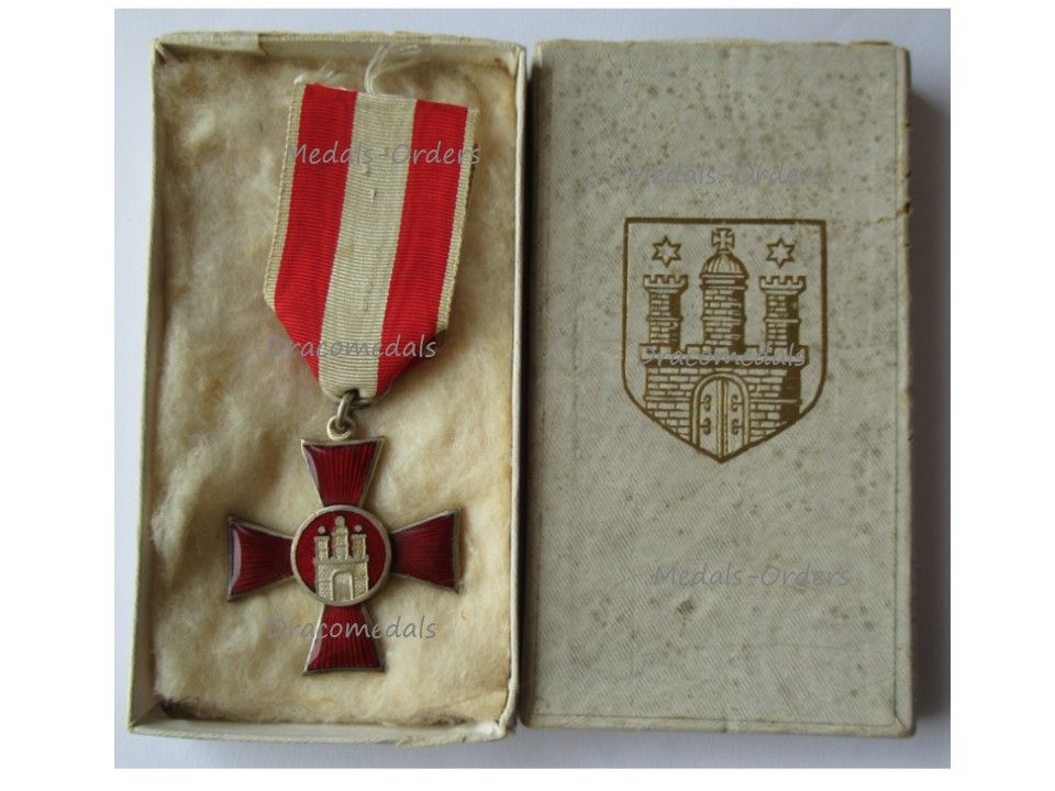 Germany WWI Hamburg Hanseatic War Cross Boxed pmo02941 1914 1918 Medal ...