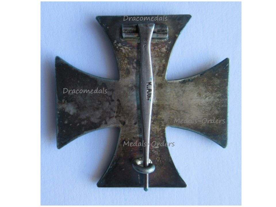 Germany WWI Iron Cross 1st Class EK1 Maker KAG German Military Medal ...
