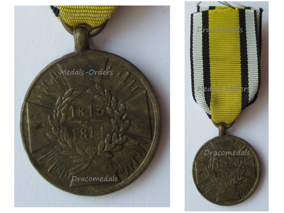 Germany Prussia 1813 1814 Medal Napoleonic Wars Combatants pmo02351 ...