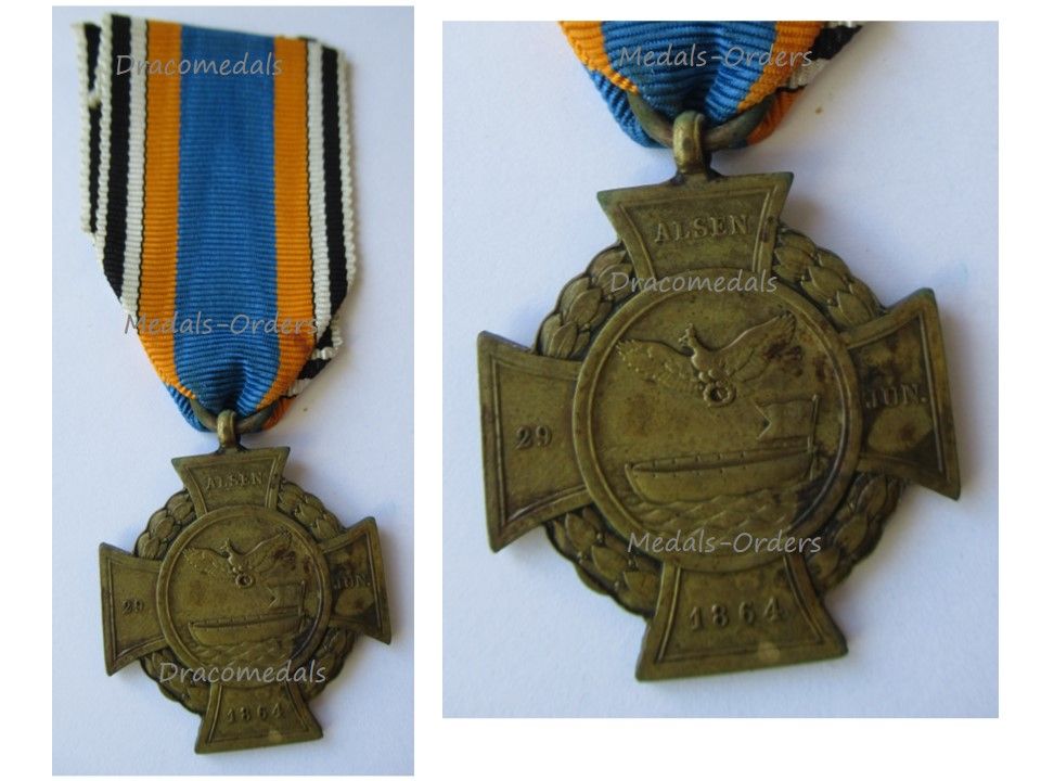 Germany Prussia Alsen Cross 1864 Medal pMO03979 2nd Schleswig War vs ...