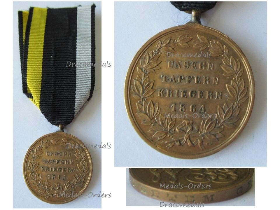 Germany Prussia Commemorative Medal 1864 2nd Schleswig War vs Denmark ...