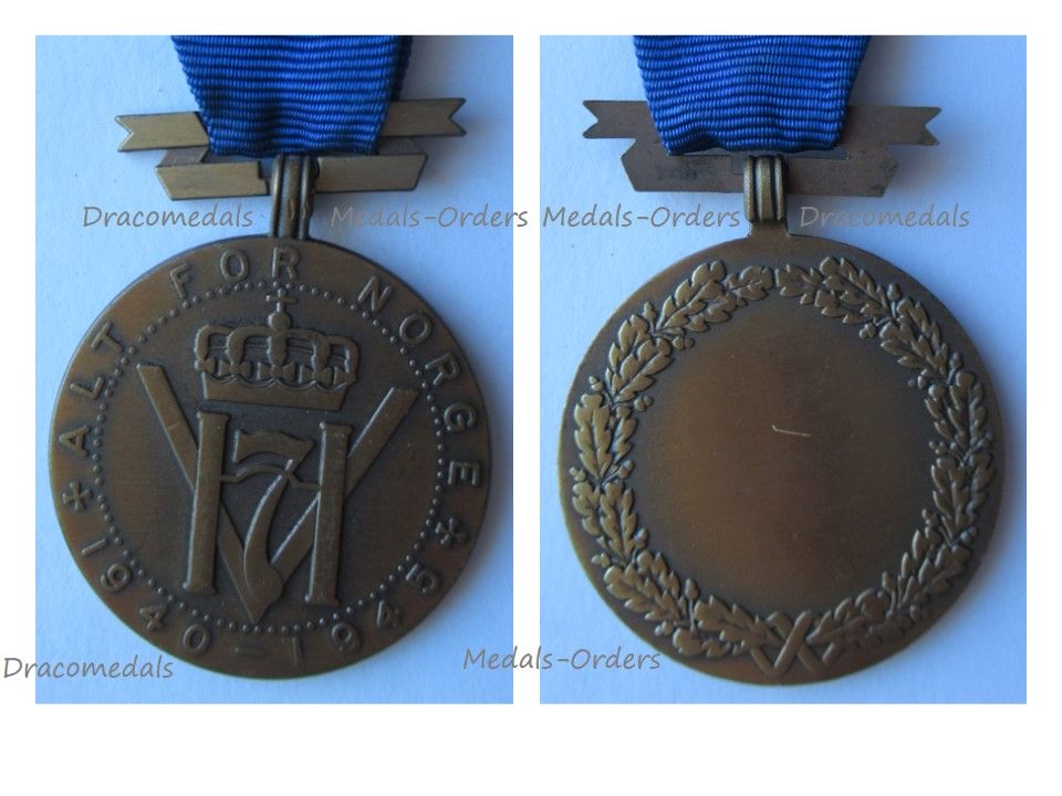 Norway WWII Freedom Military Medal 1940 1945 King Haakon VII Alt For ...