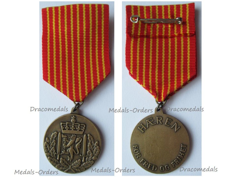 Norway Medal National Service pmo04907 Royal Norwegian Army Haerens ...