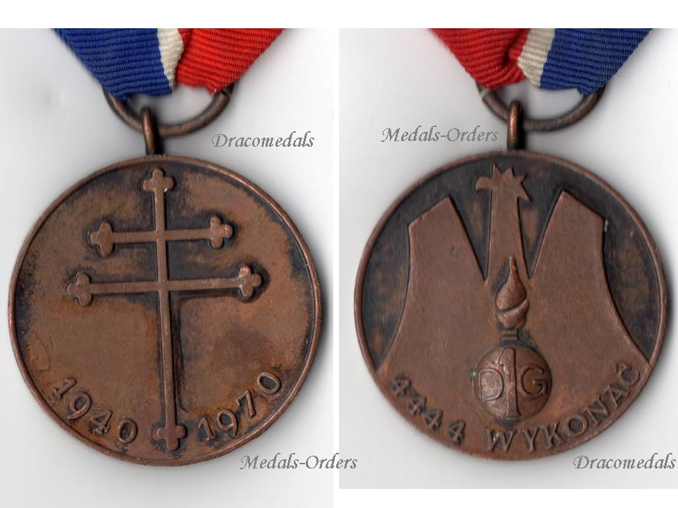 Poland WWII Polish 1st Grenadier Division France 1940 Military Medal ...
