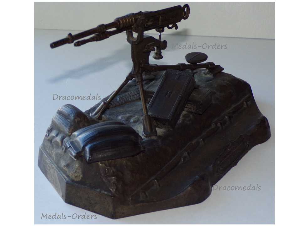 France Trench Art WWI Hotchkiss Machine Gun M1914 French Military ...